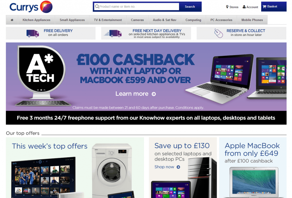 Currys – Online Electronics - No#1 eCommerce Consultant and Expert ...